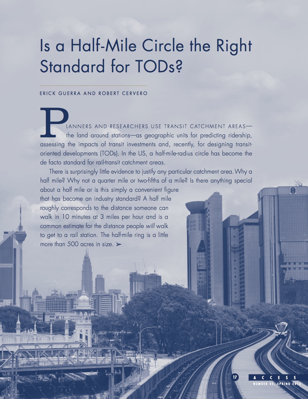 Is A Half Mile Circle The Right Standard For TODs National Resources