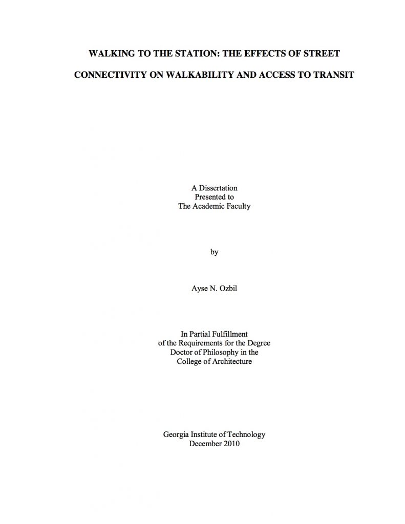 Walking to the station: The effects of street connectivity on ...